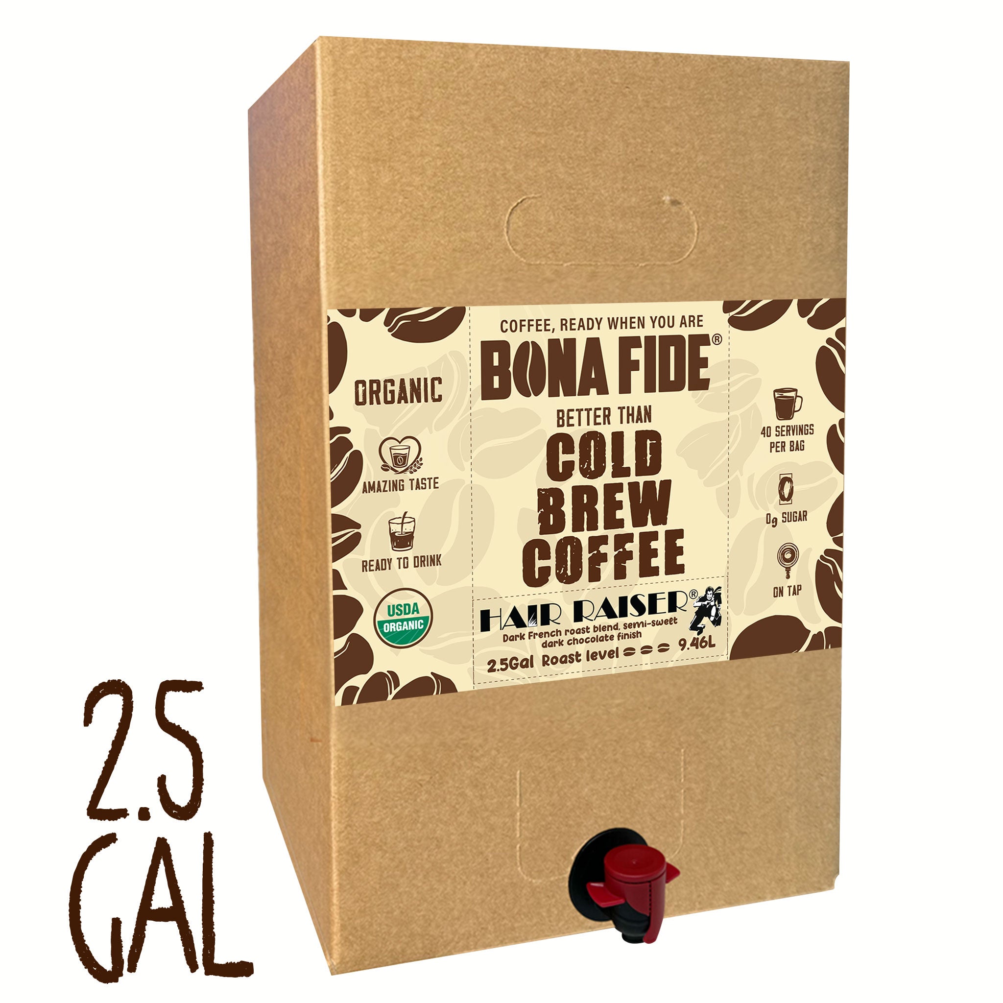 Hair Raiser® Dark Roast - 2.5 Gallon (9.46L) - Better Than Cold Brew C ...