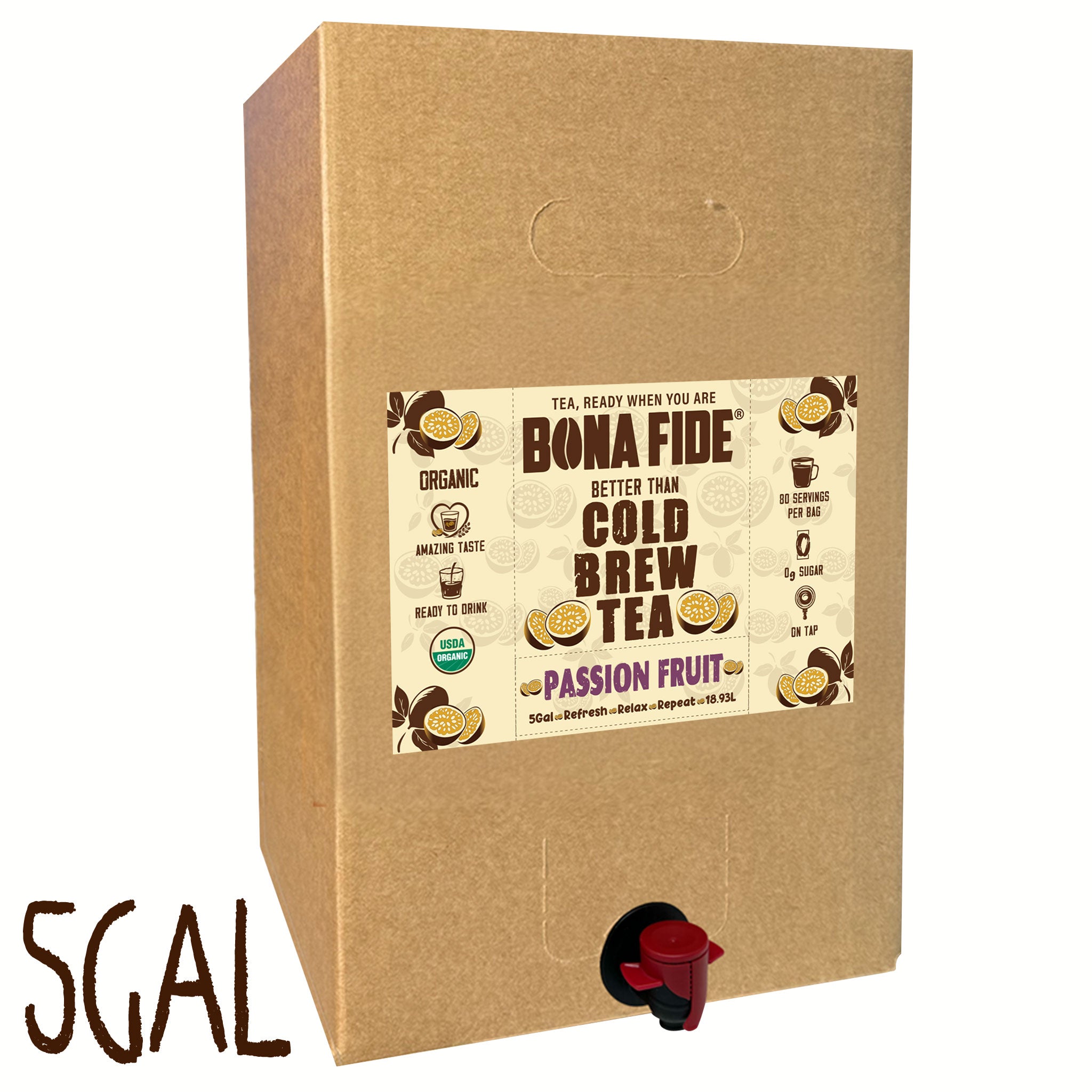 5 Gal Tea Better Than Cold Brew Tea Bag In Box – Bona Fide Nitro Coffee